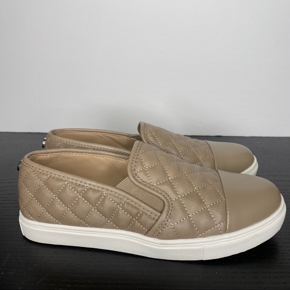 Steve Madden | Shoes | Steve Madden Zaander Quilted Slipon Sneakers Tan ...
